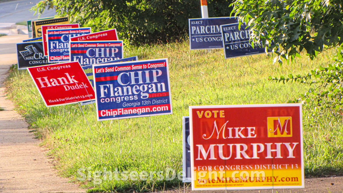 Campaign signs? Election season is here - Sightseers' Delight